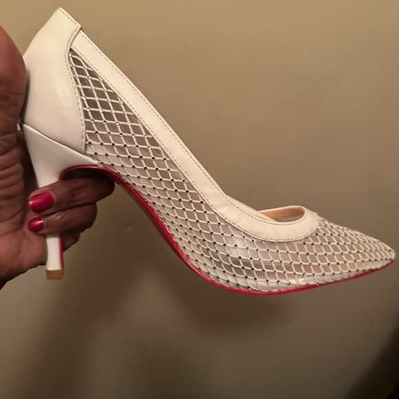 Shoes | Elegant White Mesh Womens Red Bottom Heels | Poshmark